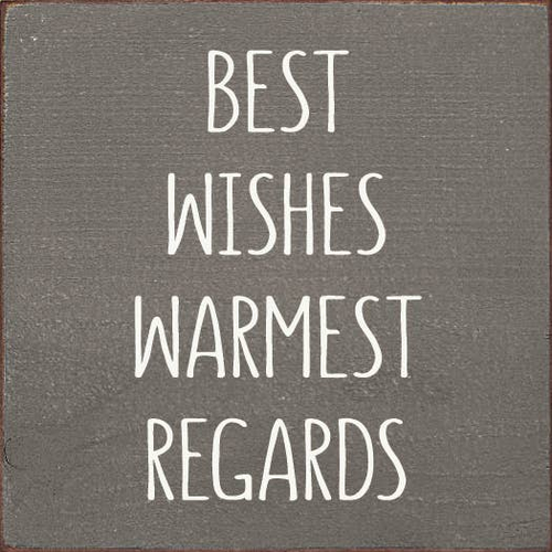 Best Wishes Warmest Regards Wood Sign Old Red | eBay