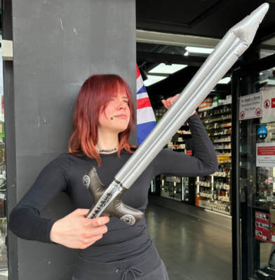 Inflatable Sword Prop Fancy Dress Swimming Blow Up Prop Cosplay Kids ...