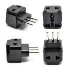 4-PACK 2 in 1 Universal/USA to Italy (Type L) Travel Adapter Plug - 4 ...