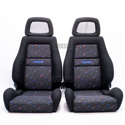 Authentic Recaro LSB Confetti Front Seat Full Set | Cloth | Reclining ...