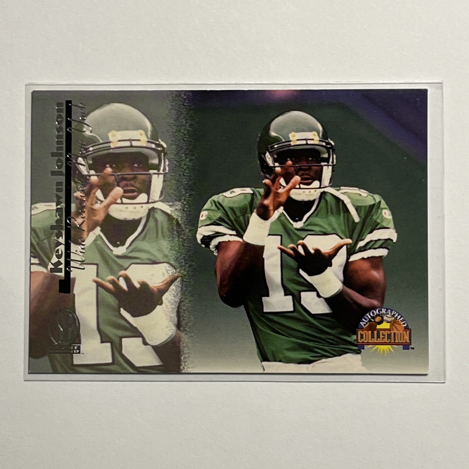 1 KEYSHAWN JOHNSON , JETS 1996 SCOREBOARD FOOTBALL ROOKIE YEAR #26 RC ...