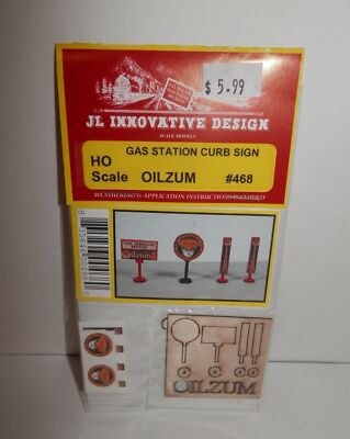 JL Innovative HO Scale Gas Station Curb Sign OILZUM #468 NIP | eBay