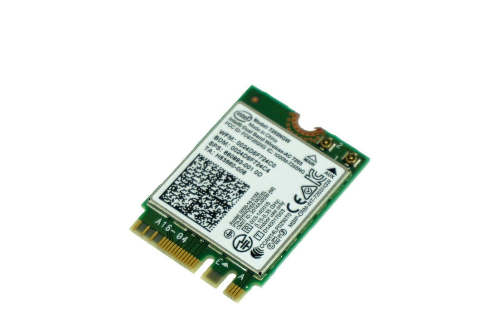 7265NGW OEM ACER WIRELESS BLUETOOTH CARD CHROMEBOOK CP311-1HN-C2DV ...