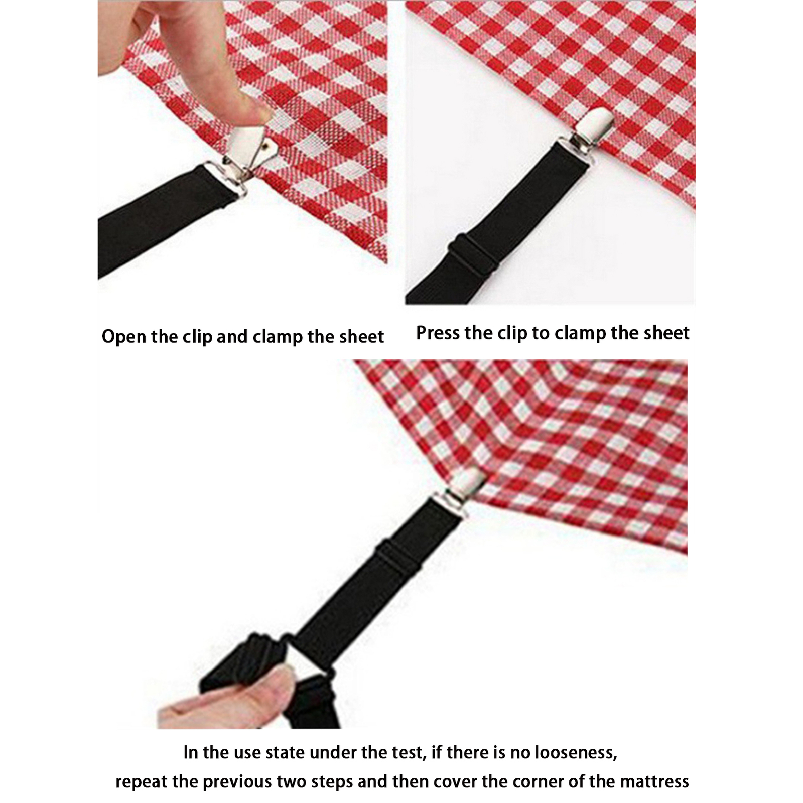 4pcs Bed Sheet Clip Bite Tightly Non-slip Sheets Mattress Covers Quilt ...