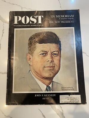 Rare Dec.14th,1963 Saturday Evening Post John F. Kennedy Memorial Issue ...