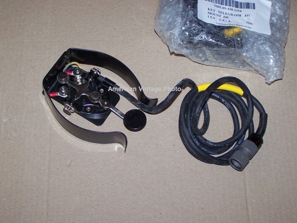 J37 Morse Key Telegraph Harris Radio J45 Leg Knee Mount Falcon II PRC ...