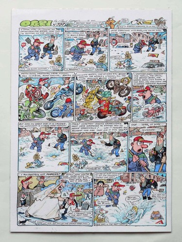 Original OGRI strip cartoon Illustration by Paul Sample from Bike ...