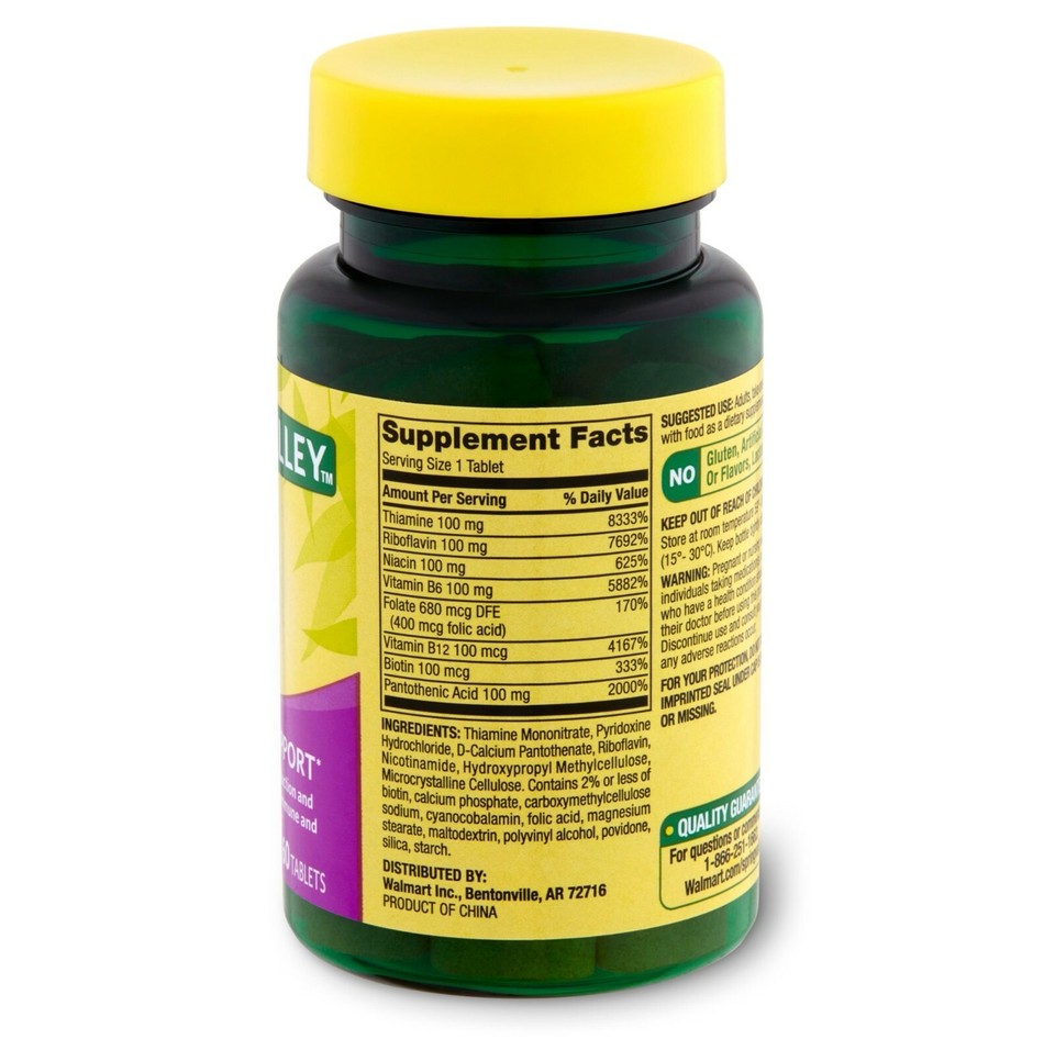 Spring Valley Timed-Release B100 Complex Tablets, 60 Count | eBay