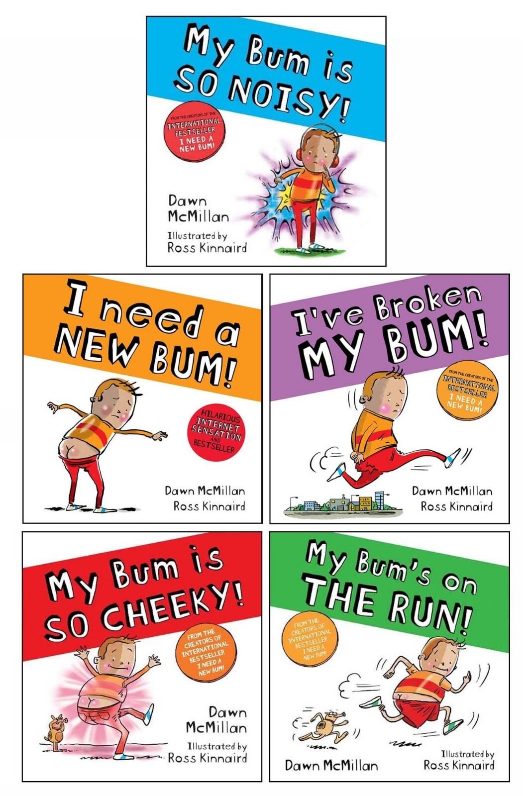 New Bum Series 5 books Collection Set My Bum is SO CHEEKY!, I Need a ...
