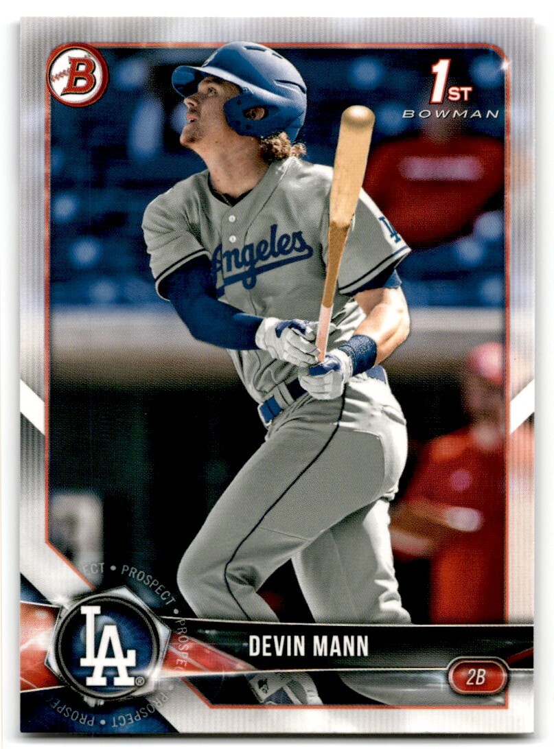 2018 Bowman Draft Devin Mann Los Angeles Dodgers #BD-15 | eBay