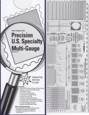 Stamps Perforation Multi Measuring Gauge Precision US Specialty 12 in 1 ...