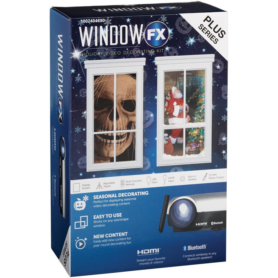 WindowFX Plus Projector Holiday Video Decorating Kit Christmas ...