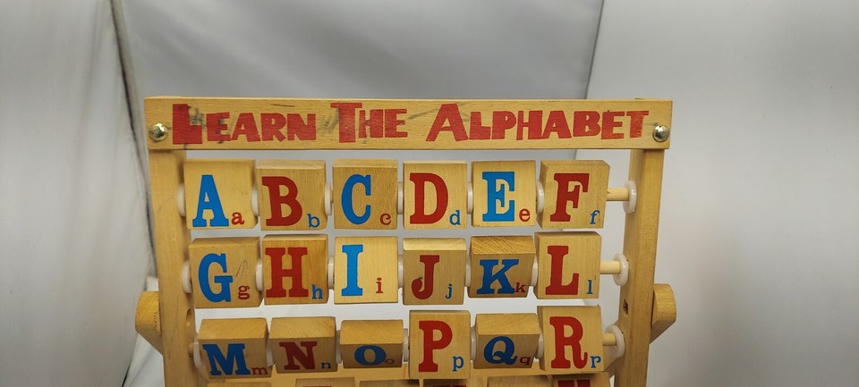 Alphabet Easel Wooden LettersPictures And Numbers | eBay