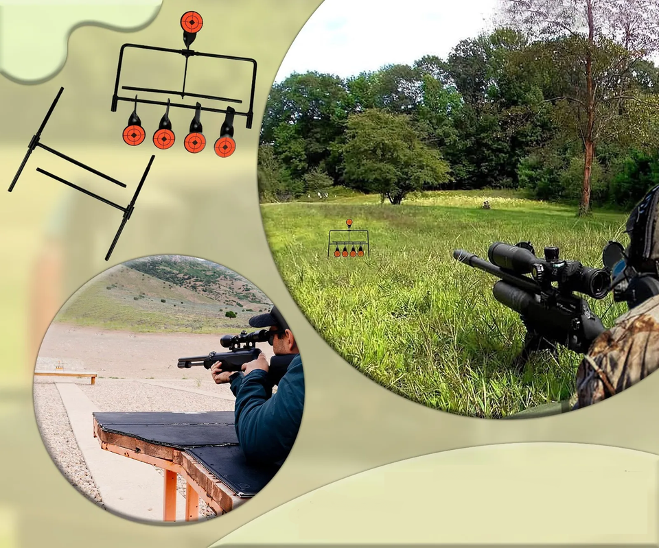 Metal Self Reset Soft Air Gun Rifle Shooting Spinning Swing Practice ...
