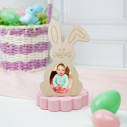 Wooden Bunny Picture Frame 6"-24”, 1/8" Thick Pack of 3 for Easter ...