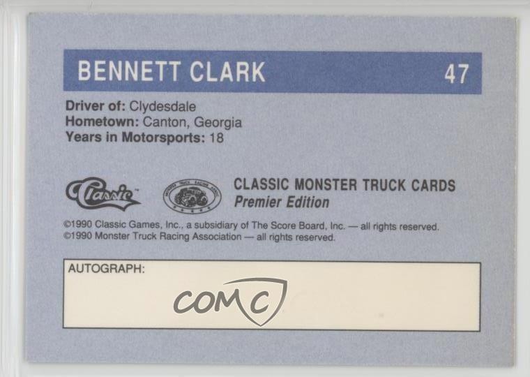 1990 Classic Monster Trucks Bennett Clark #47 | eBay