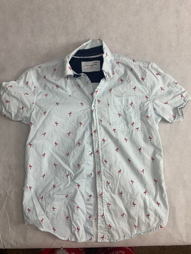 Eighth Avenue Button up Short-sleeve shirt Flamingo Collared Shirt USA ...