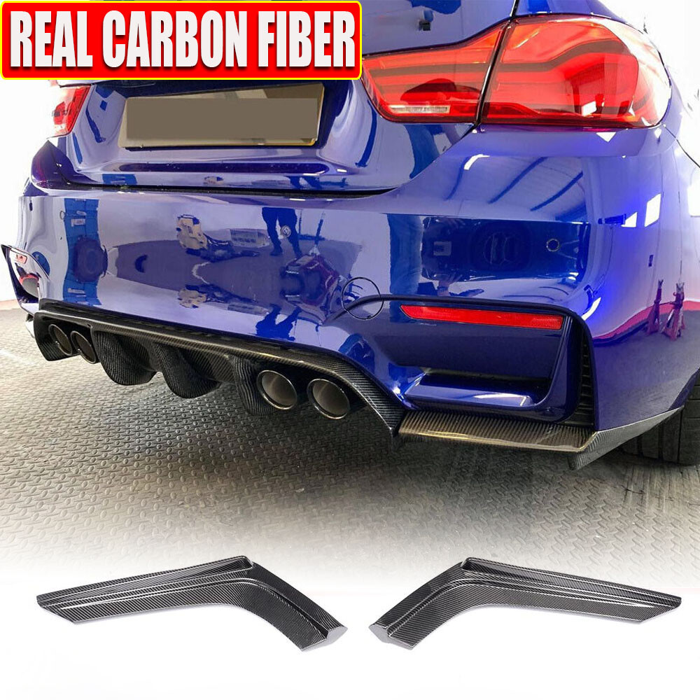 Fits BMW F80 M3 F82 F83 M4 2015-20 REAL Carbon Rear Bumper Side ...