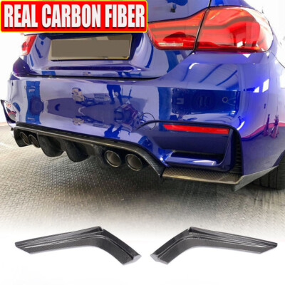 Fits BMW F80 M3 F82 F83 M4 2015-20 REAL Carbon Rear Bumper Side ...