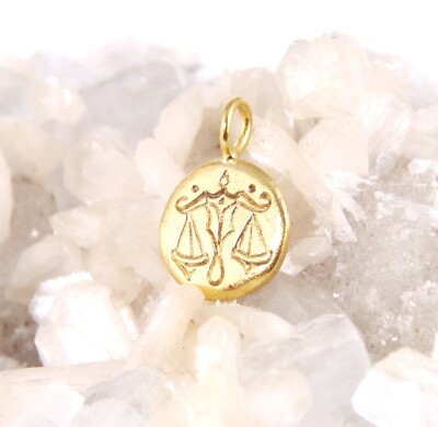Libra - Gold Zodiac Necklace, Celestial Jewelry, Libra Horoscope DOUBLE ...