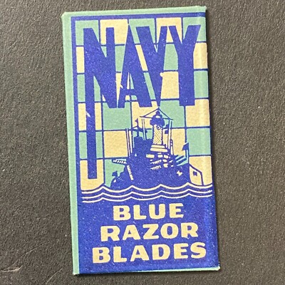 "Navy" "Blue Razor Blades" Shaving Razor Blade Packet c1940's ...