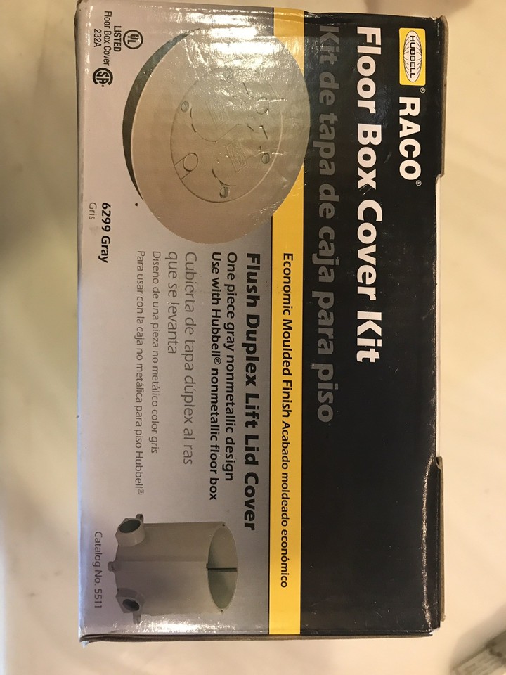 NOS, RACO FLOOR BOX COVER KIT CAT#5511 GRAY NONMETALLIC | eBay