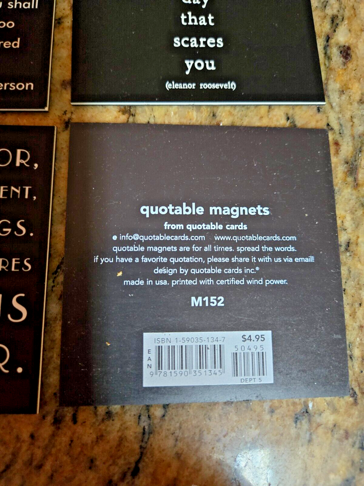 Quotable Magnets - Finish Each Day, Do One Thing, Fame, Life Not ...