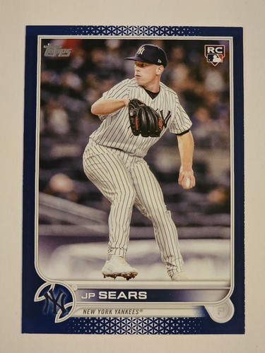 2022 Topps Update Series JP Sears Rookie Royal Blue New York Yankees RC ...