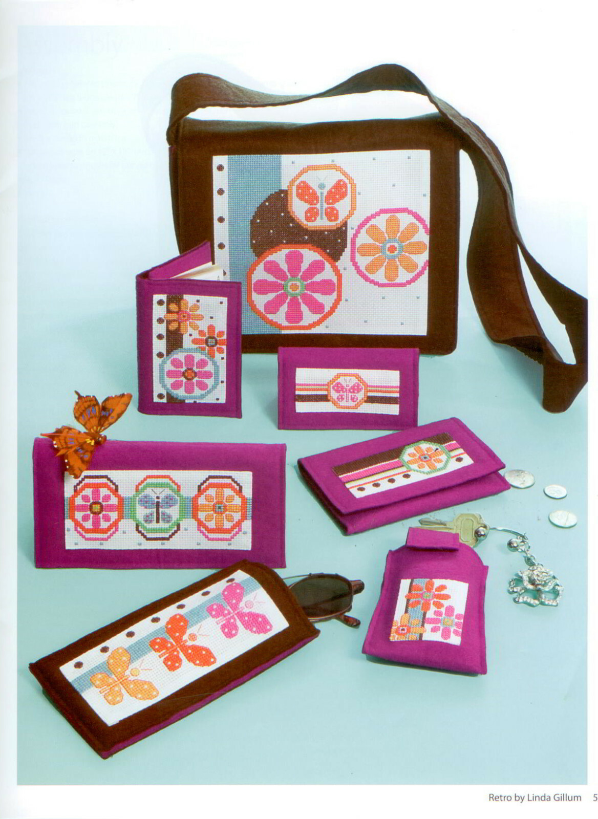 Cross Stitch & Felt Purse Ensembles Pattern - Linda Gillum & Sandy ...