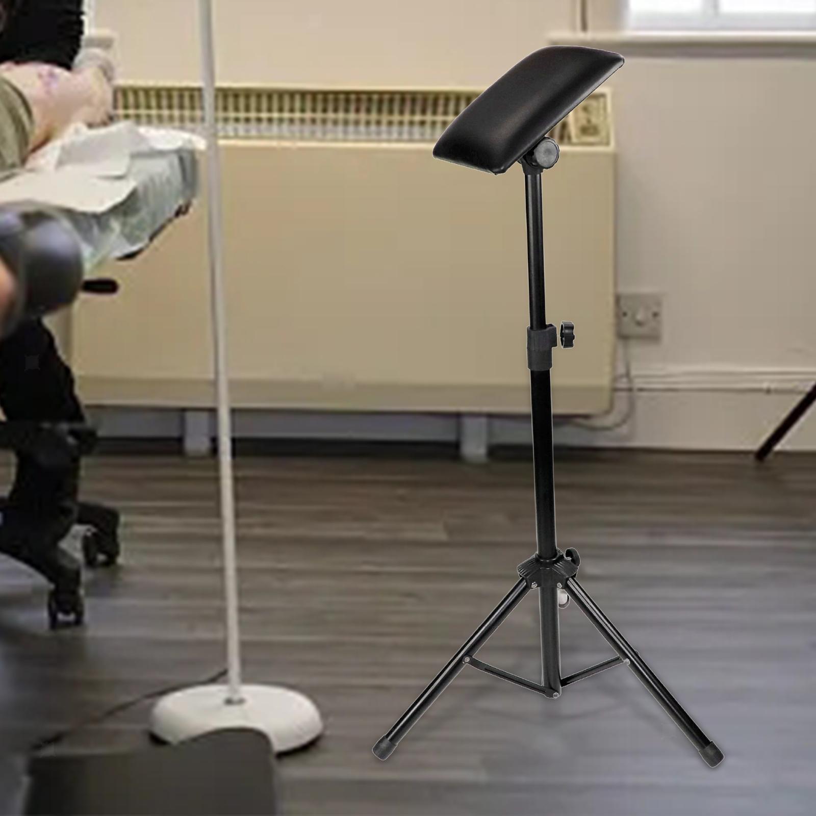 Salon Arm Rest Stand Tripod Base Adjustable Height Soft Pad Salon Table ...