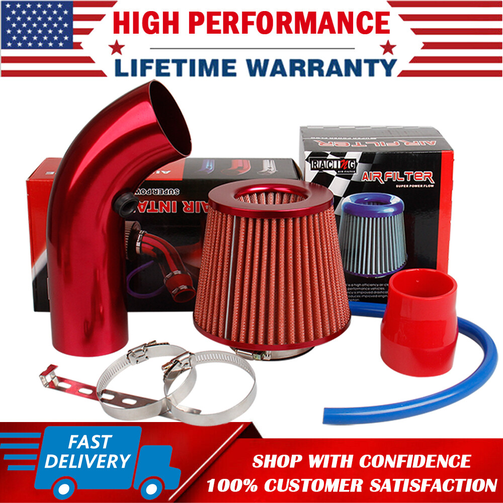 3inch Cold Air Intake Filter Pipe Induction Kit Power Flow Hose System ...