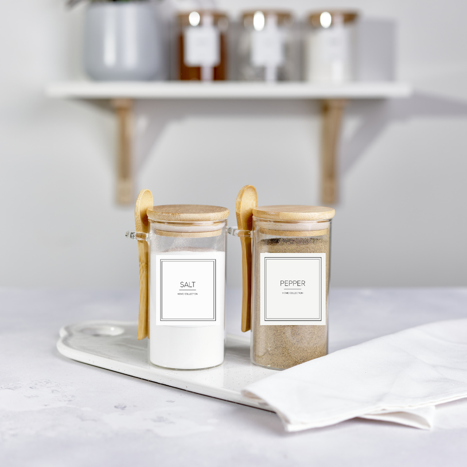 White Kitchen Labels for Jars White Waterproof Kitchen & Pantry Storage ...