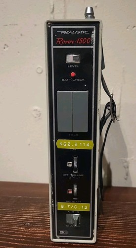 1970s Realistic Rover-1500 1.5Watt Solid State 3 Channel Portable CB ...