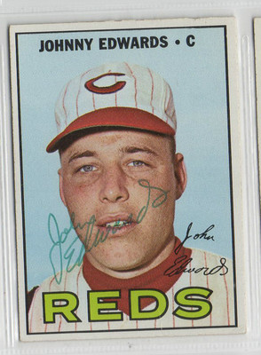 Johnny Edwards 1967 Topps signed auto autographed card Reds | eBay