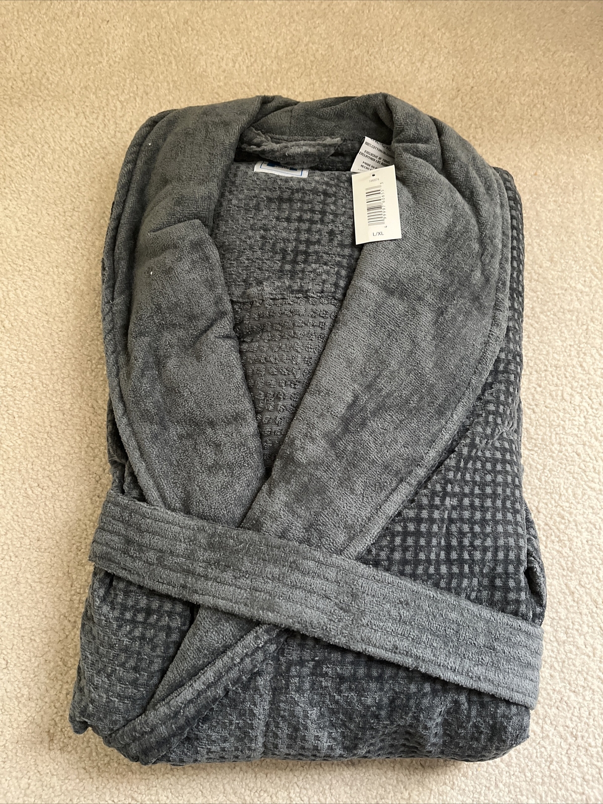 Majestic International Men’s Terry Velour Robe (Grey,L/XL) | eBay