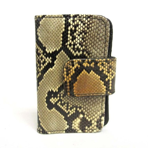 NEW WOMEN'S GENUINE SAND PYTHON,SNAKE SKIN KEY CHAIN WALLET WITH GOLD ...