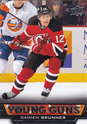 2013-14 UPPER DECK DAMIEN BRUNNER RC YOUNG GUNS #208 | eBay