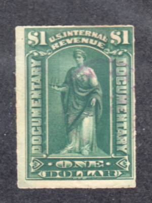 US SC0TT # R173 $1 REVENUE STAMP 1899 HAND STAMPED H1867 | eBay