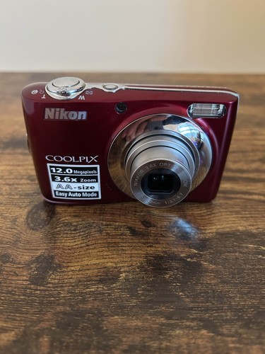 Nikon Coolpix L22 12.0MP Red Digital Camera Tested & Working *READ DESC ...