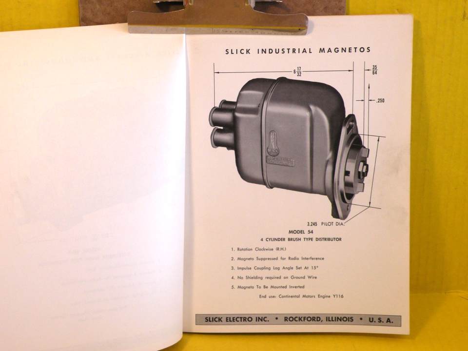 SLICK Magneto Dimensions CATALOG MANUAL Industrial Magnetos #2 | eBay