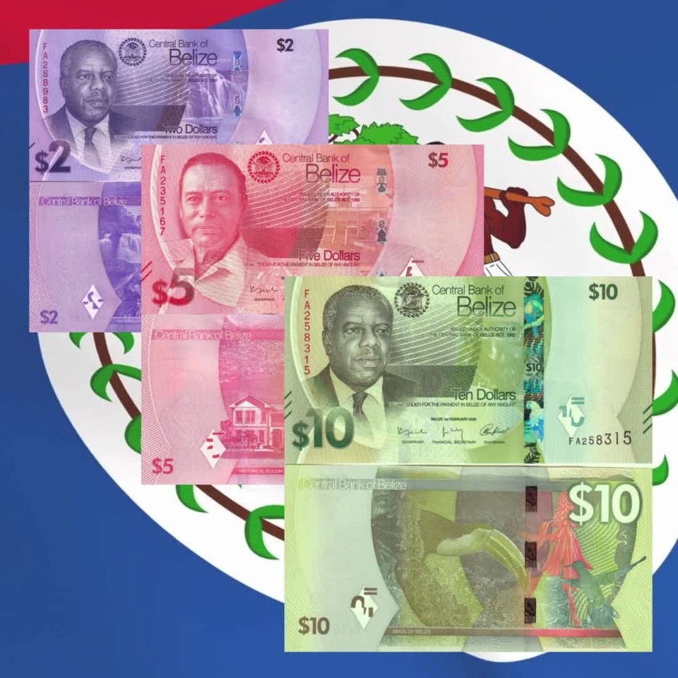 Belize set 3 UNC 2 5 10 Dollars 2025 P NEW 73 74 75 | eBay