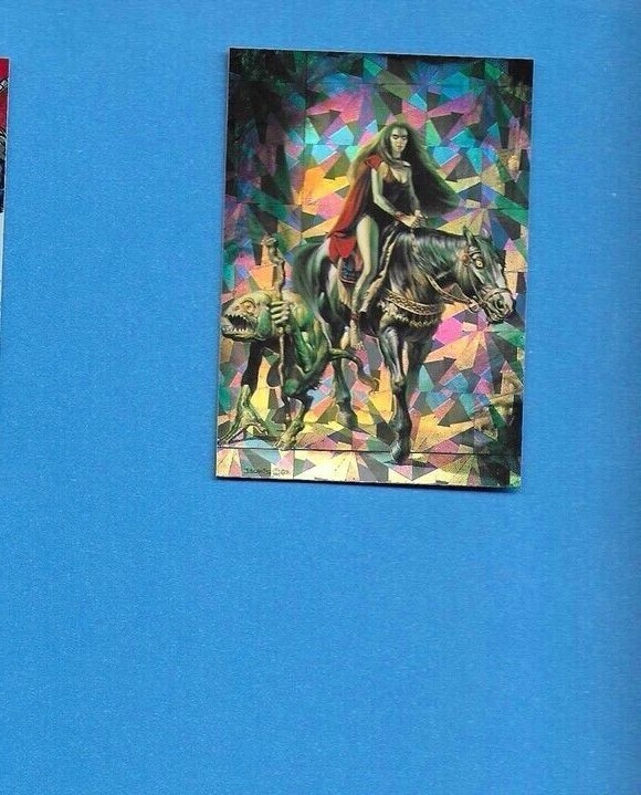 1992 Boris Vallejo P4 Witch and Her Familiar Prism Chrome Insert Card ...