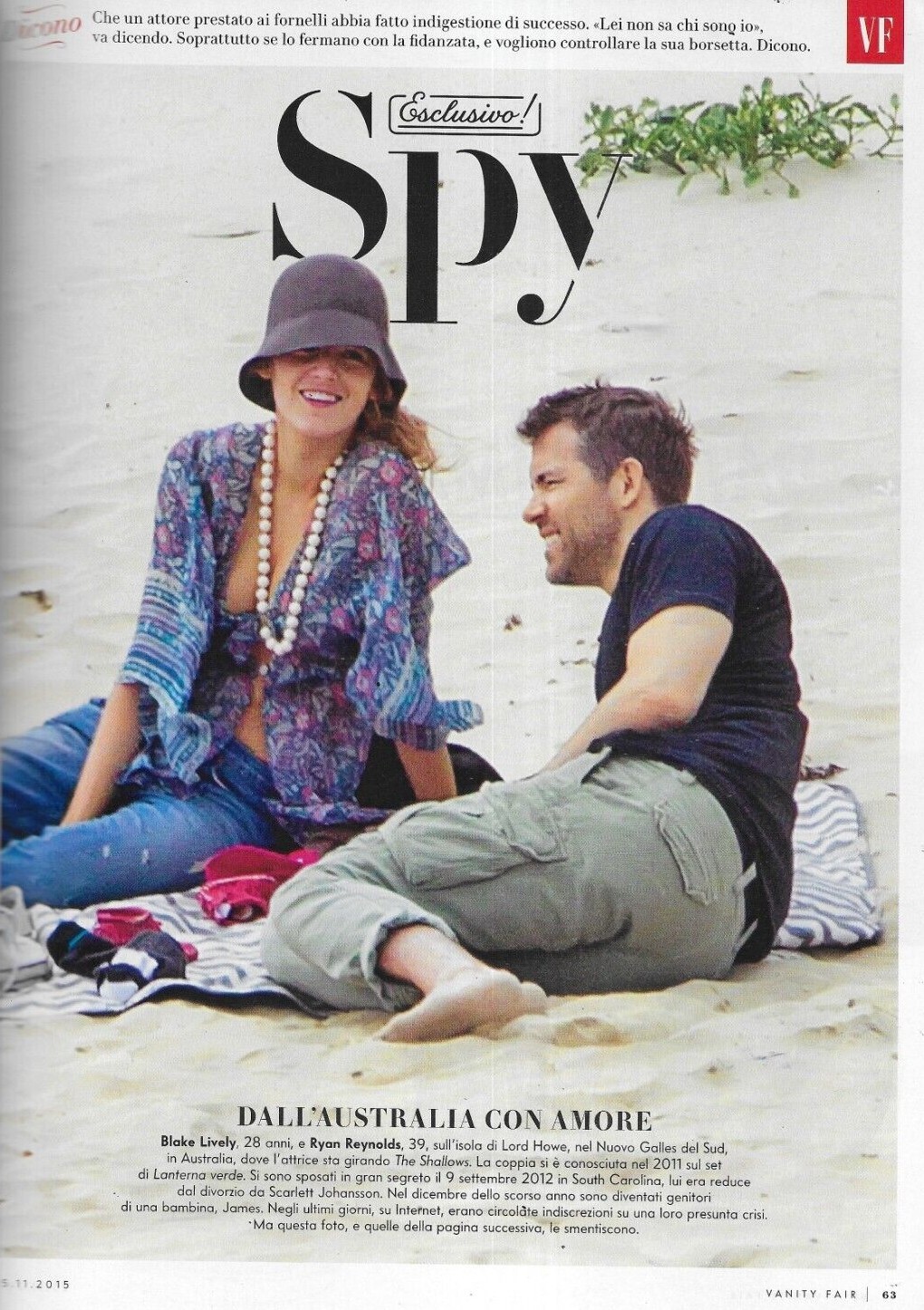 Vanity Fair Magazine Laura Pausini Julia Roberts Chris Hemsworth Bobo ...