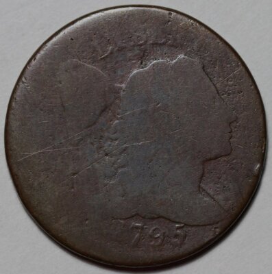 1795 Liberty Cap Large Cent - Plain Edge - Off Center - 1c Copper Coin ...