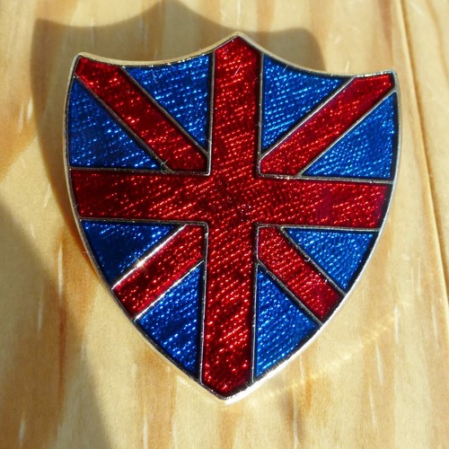 UNION JACK FLAG shield British GB pin / badge - high quality made in ...