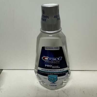 Crest Oral Rinse Pro Active Defense Whole Mouth Clean 33.8 Oz Mouthwash ...