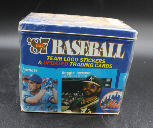1987 Fleer Team logo Stickers And Updated Trading Cards New Sealed Tin ...