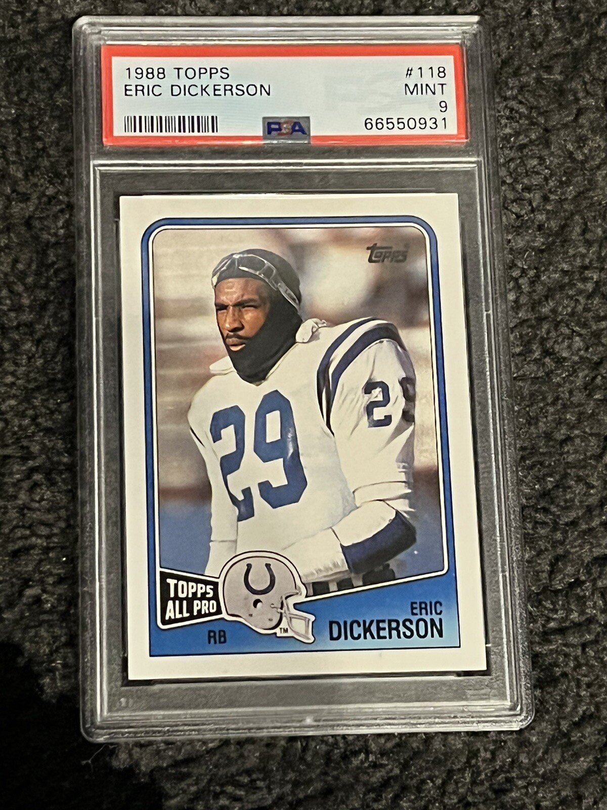 PSA 9 MINT FOOTBALL CARD 1988 TOPPS ERIC DICKERSON HOF INDIANAPOLIS ...