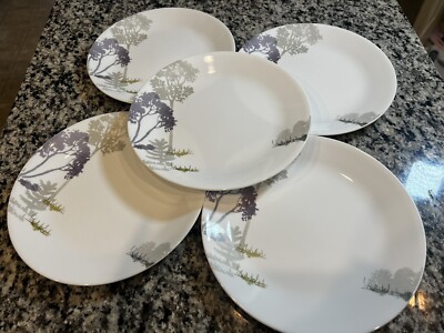 5*Corelle Forest At Dawn Chip Break Resistant Dinner Plates Size10 1/4 ...