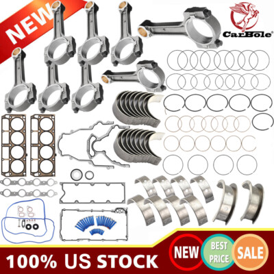 Engine Rebuild Re-Ring Kit & Connecting Rod Fits For GM 5.3L 6.2L LS2 ...